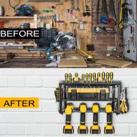 China Wall Mount Electrician Tool Rack for Cordless Drill Classification Non-folding Rack for sale