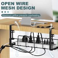 China Under Desk Cable Management Tray Steel Mesh Cable Organizer for Storage Holders Racks for sale