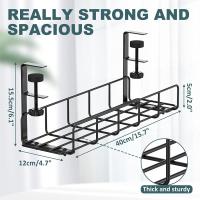China Under Desk Cable Management Tray Steel Mesh Cable Organizer for Storage Holders Racks for sale