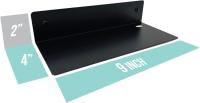 China Stylish Matt Black Wall Mount Floating Metal Wall Shelf Bracket for Easy Installation for sale