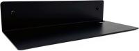 China Stylish Matt Black Wall Mount Floating Metal Wall Shelf Bracket for Easy Installation for sale