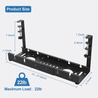 China Home/Office Electric Wire Organizer Tray Metal Extendable Under Desk Cable Tray with Clamp for sale