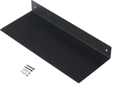China Wall Mount Floating Shelf Bracket Heavy Duty Industrial Carbon Steel Black L-Shaped Bracket 6in for sale