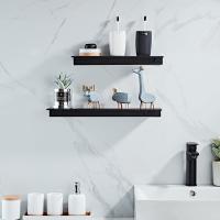 China Wall Mount Floating Shelf Bracket Heavy Duty Industrial Carbon Steel Black L-Shaped Bracket 6in for sale
