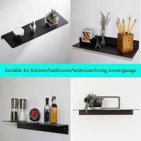 China Wall Mount Floating Shelf Bracket Heavy Duty Industrial Carbon Steel Black L-Shaped Bracket 6in for sale