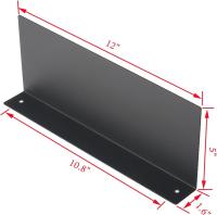 China Wall Mount Floating Shelf Bracket Heavy Duty Industrial Carbon Steel Black L-Shaped Bracket 6in for sale