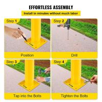China 4.5 Inch Diameter Steel Pipe Safety Bollard 48 Inch Height Bollard Post for sale