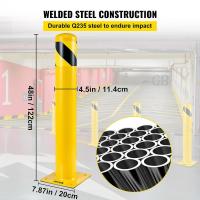 China 4.5 Inch Diameter Steel Pipe Safety Bollard 48 Inch Height Bollard Post for sale