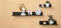 China Black Floating Shelves Bathroom Shelves Bracket Wall Mounted, 16