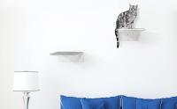 China Triangle Bracket Metal Cat Shelf Wall Mounted for Curved Cat Bed Furniture and Resting for sale