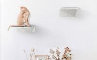 China Triangle Bracket Metal Cat Shelf Wall Mounted for Curved Cat Bed Furniture and Resting for sale