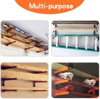 China Wall Mount Wood Organizer Lumber Storage Metal Rack with 4-Level for Indoor and Outdoor Use for sale