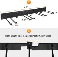 China Wall Mount Garden Tool Organizer With Single Tier Heavy Duty Solid Steel Tool Hangers for sale