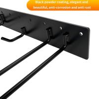 China Wall Mount Garden Tool Organizer With Single Tier Heavy Duty Solid Steel Tool Hangers for sale