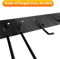 China Wall Mount Garden Tool Organizer With Single Tier Heavy Duty Solid Steel Tool Hangers for sale