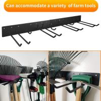 China Wall Mount Garden Tool Organizer With Single Tier Heavy Duty Solid Steel Tool Hangers for sale