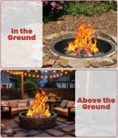 China 40 Inch High Carbon Steel Fire Pit Ring Insert for DIY Outdoor Wood Burning in Garden for sale