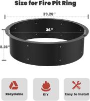 China 40 Inch High Carbon Steel Fire Pit Ring Insert for DIY Outdoor Wood Burning in Garden for sale