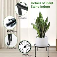 China Powder Coated Iron Plant Shelf Heavy Duty Round Rack for Outdoor and Indoor Plants Ideal for sale