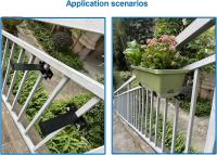 China Outdoor Hanging Brackets for 6 Inch Planter Boxes Heavy Duty Iron Black Mounting Bracket for sale