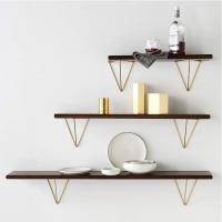China Industrial Mid Century Modern Wall Shelf Support with Powder Coating Hairpin Brackets for sale