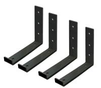 China DIY Heavy Duty Carbon Steel Rustic Iron Metal Wall Floating Shelf Bracket Accessories for sale