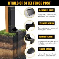 China Fence Post Repair Kit, Steel Fence Post Repair Stakes, Fence Post Anchor for Fence Post Support,Fence Post Stabilizer for sale