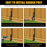 China Fence Post Repair Kit, Steel Fence Post Repair Stakes, Fence Post Anchor for Fence Post Support,Fence Post Stabilizer for sale