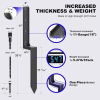 China Powder Coated Fence Post Repair Kit for Reinforcing and Fixing Broken Wooden Posts for sale