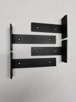 China 8 Inch Black Metal L Brackets Hidden Brackets for Floating Wood Shelves Tolerance 0.02 for sale