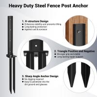 China Fence Post Anchor Kit, Heavy Duty Steel Fence Post Repair Stakes, Fence Post Anchor Ground Spike for sale