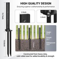 China Fence Post Anchor Kit, Heavy Duty Steel Fence Post Repair Stakes, Fence Post Anchor Ground Spike for sale