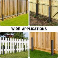 China Fence Post Anchor Kit, Heavy Duty Steel Fence Post Repair Stakes, Fence Post Anchor Ground Spike for sale