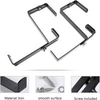China Heavy Duty Iron Flower Box Wall Mounting Hooks for Universal Window Box Brackets for sale