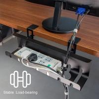 China Living Room Office Under Desk Storage Organizer with Clamp Cable Organizer Table Desk for sale