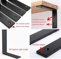 China Standard Zinc Plating Metal Shelf Bracket with 5mm Thickness and Screws Included for sale