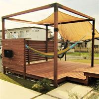 China Elevated Wood Stand Kit with Carbon Steel Pergola Post Bracket and Extension Brackets for sale