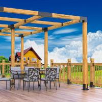 China Powder Coated Woodworks Pergola Bracket Hardware Kits for Gazebos and Patio Pergolas for sale