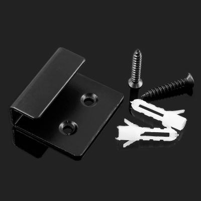 China 40x35mm Stainless Steel U-shaped Tile Bracket Wall Hook for Wall Display Black Silver for sale