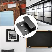China 40x35mm Stainless Steel U-shaped Tile Bracket Wall Hook for Wall Display Black Silver for sale