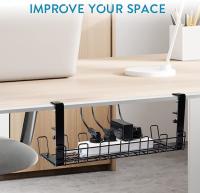 China Neat and Tidy Cord Organizer Under Desk Cable Management for a Professional Look for sale