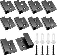 China 40x35mm Stainless Steel U-shaped Tile Bracket Wall Hook for Wall Display Black Silver for sale