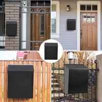China Black Wall Mount Mailbox Sleek Design and Durable Construction for Outdoor Spaces for sale