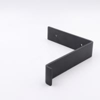 China Shelf Brackets  Heavy Duty Frosted Black Wall Bracket with Lip for Floating Shelves Rustic Iron Metal Shelf Bracket for sale