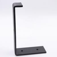 China Shelf Brackets  Heavy Duty Frosted Black Wall Bracket with Lip for Floating Shelves Rustic Iron Metal Shelf Bracket for sale