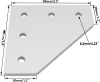 China Offering Sample 90 Degree L Shape Corner Bracket Plate for 20 x 20mm Aluminum Profile for sale