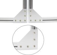 China Offering Sample 90 Degree L Shape Corner Bracket Plate for 20 x 20mm Aluminum Profile for sale