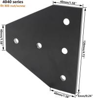 China Offering Sample 90 Degree L Shape Corner Bracket Plate for 20 x 20mm Aluminum Profile for sale