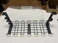 China 3mm Thickness Carbon Steel Adjustable Under Desk Cord Wire Management Tray No Drill Cable Basket for sale