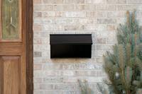 China Wall-Mounted Horizontal Style Mailbox for Post Rust-Proof Galvanized Steel in Black for sale